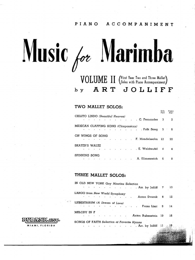Jolliff Marimba Li | PDF