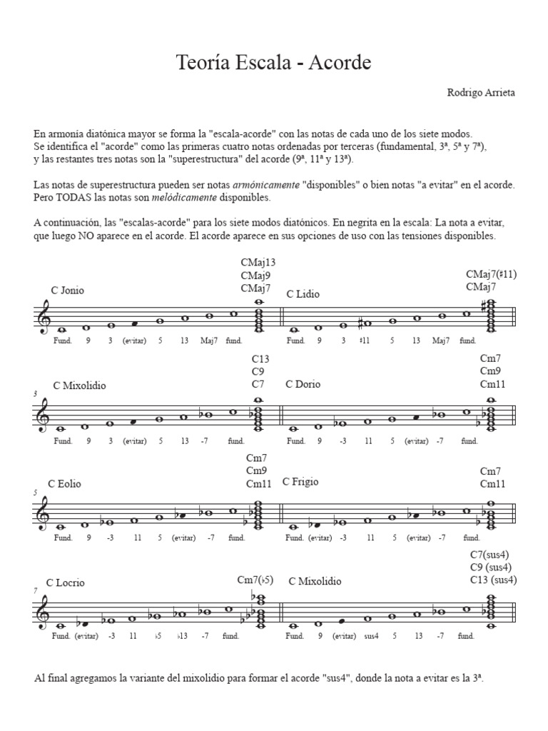 Teoria Escala Acorde | PDF