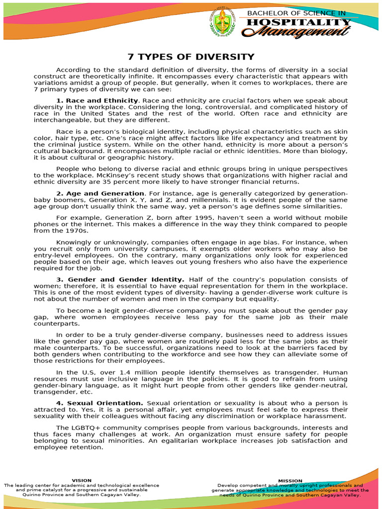 7 TYPES OF DIVERSITY | PDF