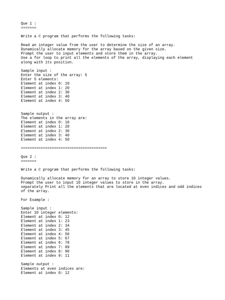 Array (DAY 1) | PDF