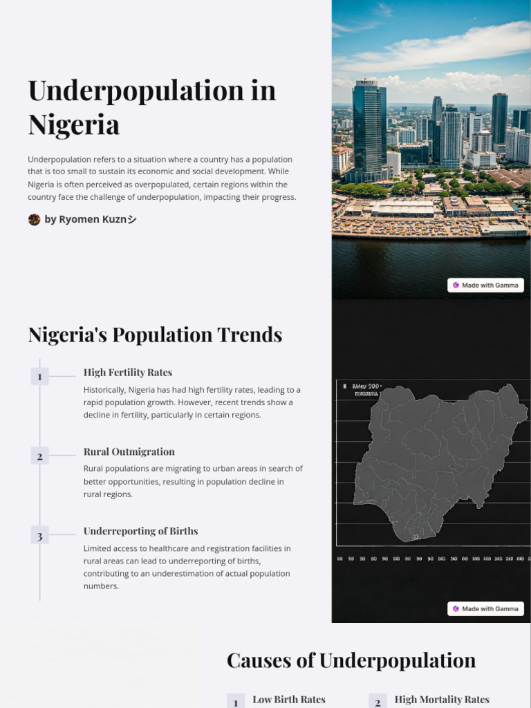 Underpopulation in Nigeria | PDF