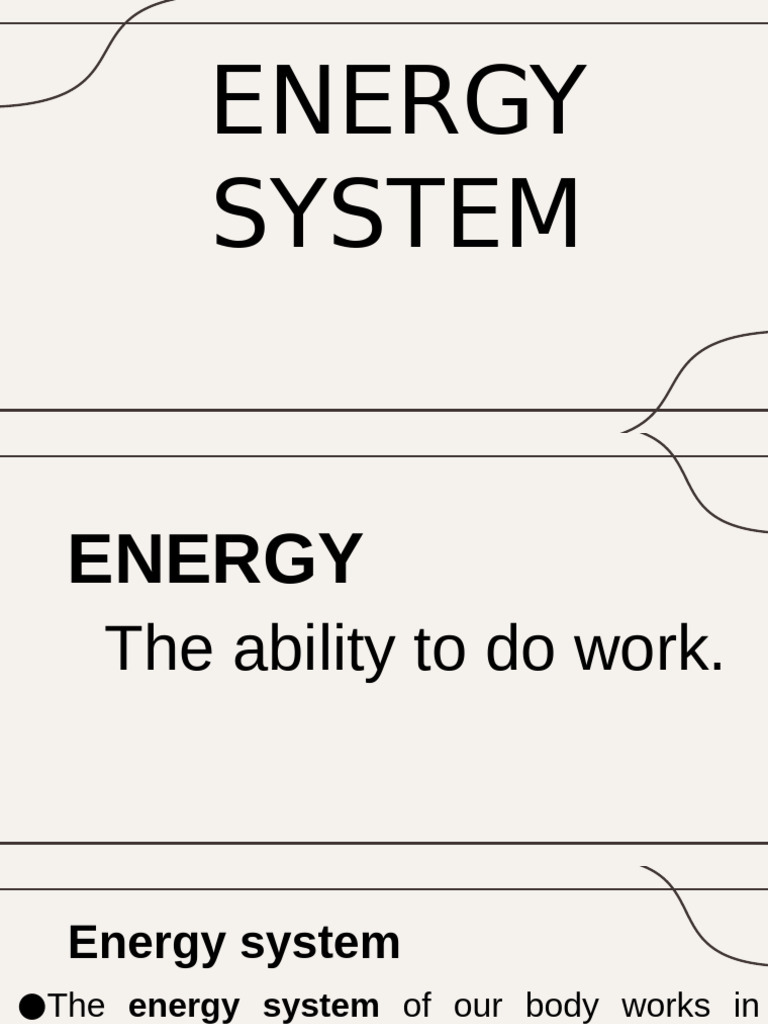 Lesson 3 Energy System | PDF