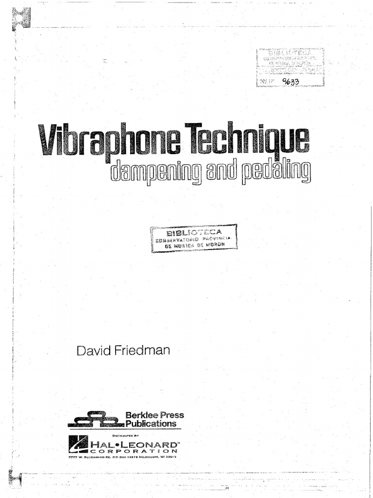 FriedmanVibraphTechnDanp&Ped | PDF