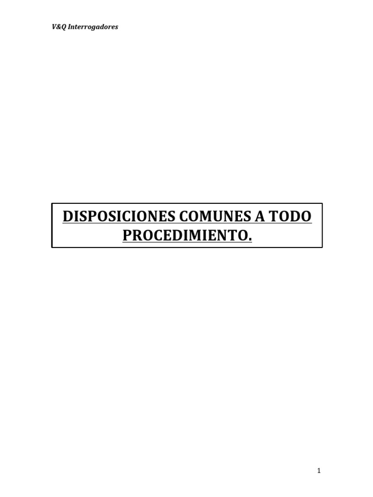 Disposiciones Comunes VQ 2021 | PDF