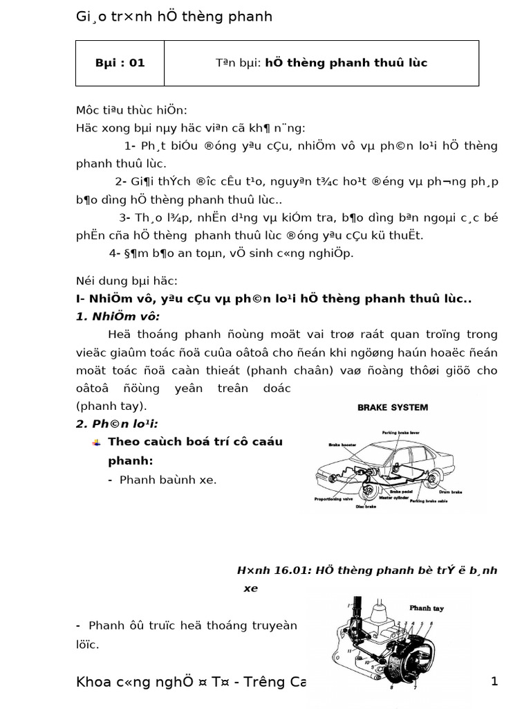 Giao Trinh Phanh | PDF
