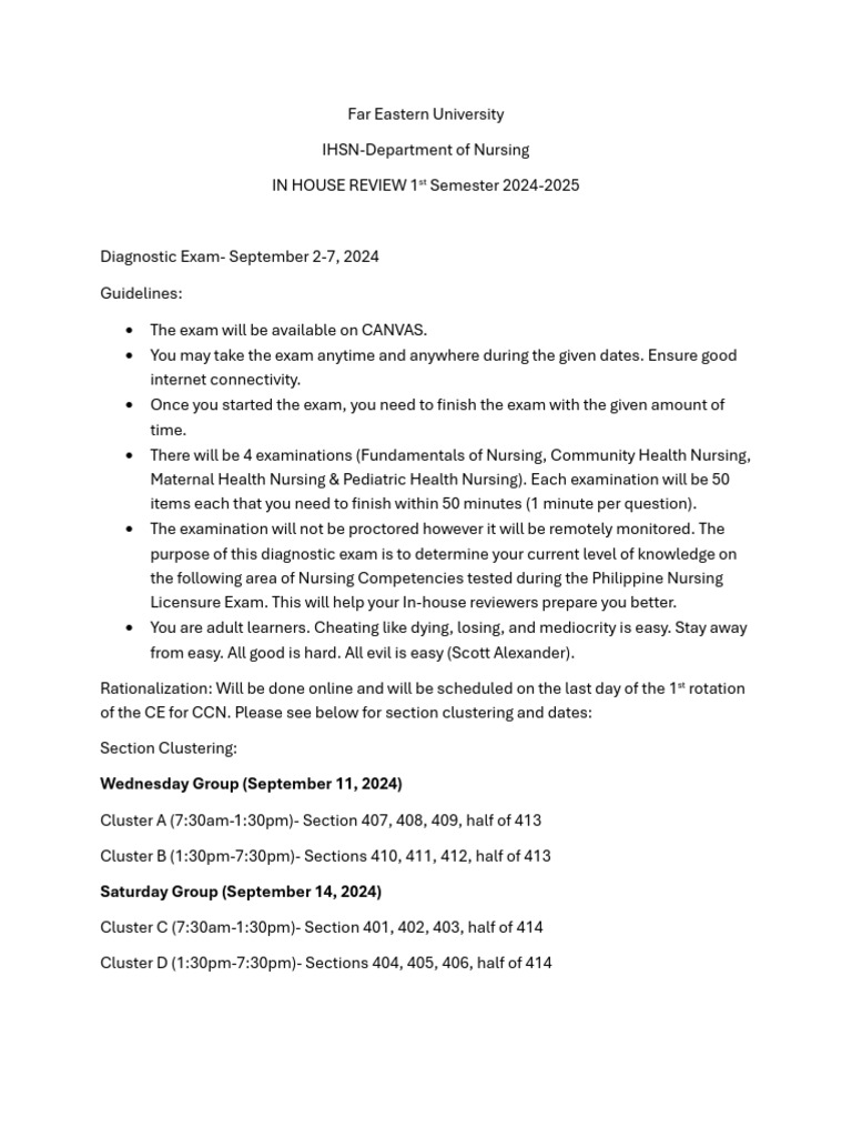 1st-Sem-SY-2024-2-25-In-House-Review-Guidelines | PDF