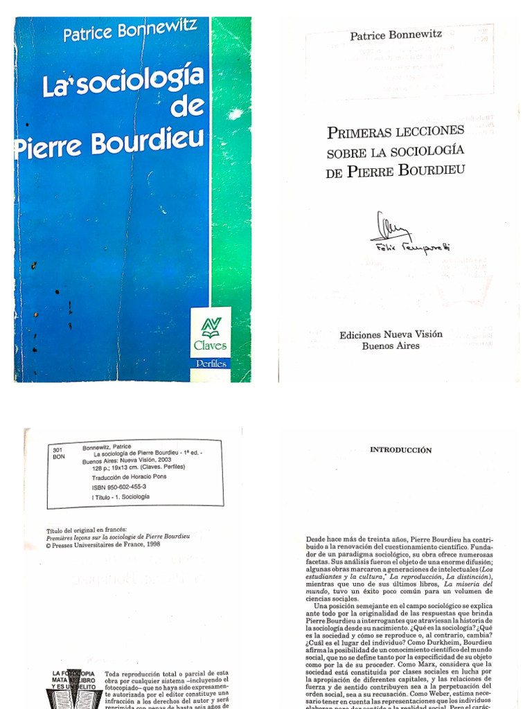 Bonnewitz - La Sociología de P Bourdieu - 03 | PDF
