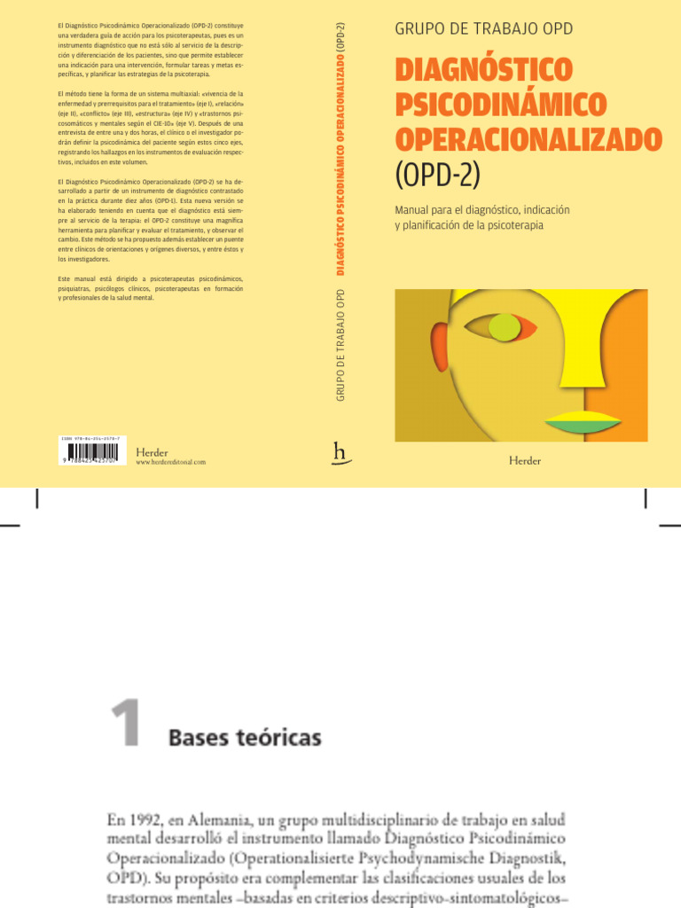 Diagnostico Psicodinamico Operacionalizado (OPD-2) Manual para El ...