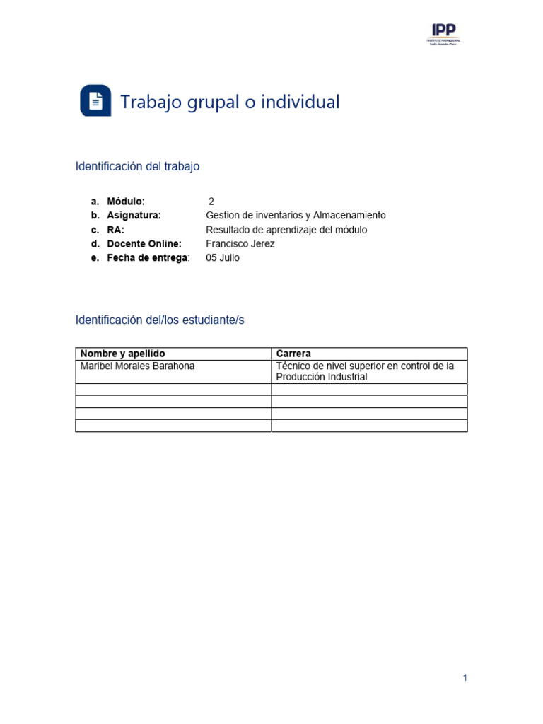 Maribel Morales t1 m2 Gestion de Inventario y Almacenamiento | PDF ...