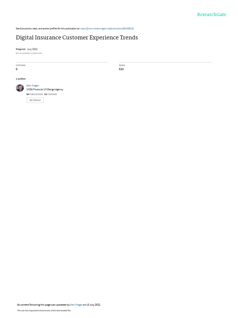Digital Insurance Customer Experience Trends | PDF | Insurance ...