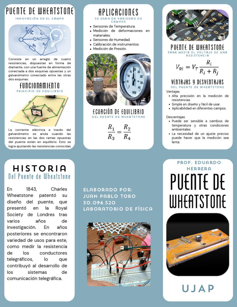 Triptico - Puente de Wheatstone | PDF Triptico - Puente de Wheatstone | PDF