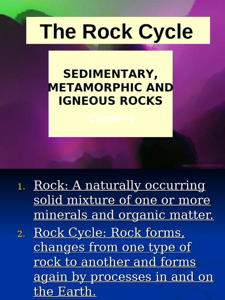 Rock Cycle PPT 19 20 | PDF