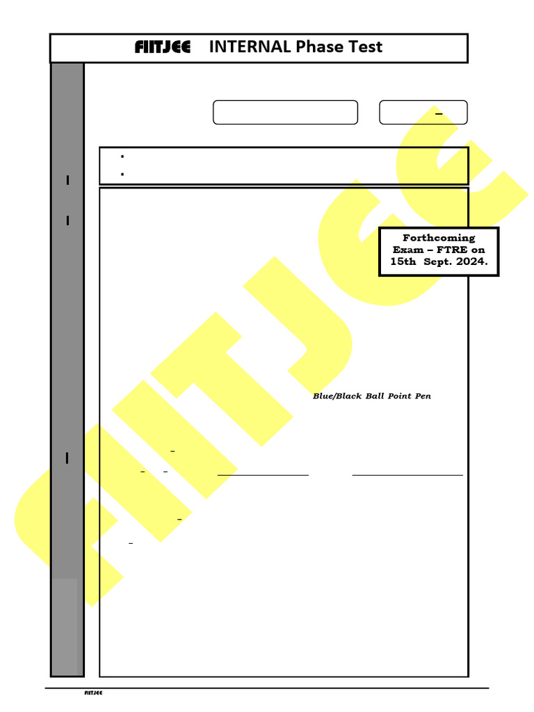 Phase Test-4 - Paper-2.04-8-24 | PDF