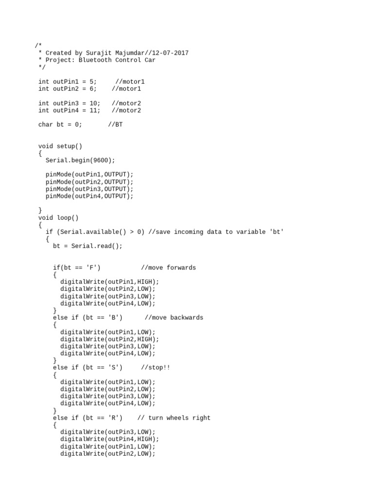 Bluetooth Car - Ino | PDF