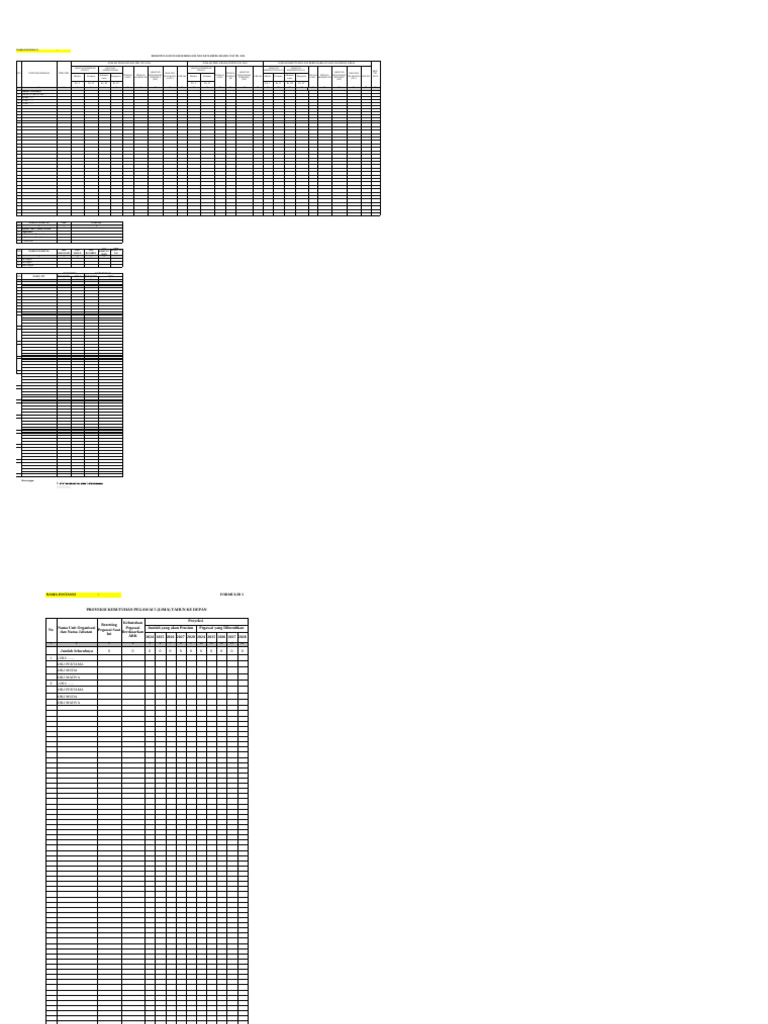 Format Dinas Pendidikan Rekapitulasi Data | PDF