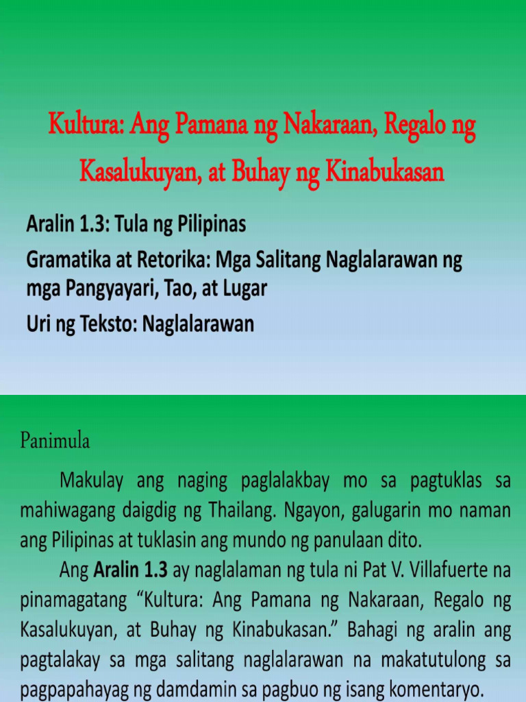 G9-Lesson-TULA | PDF