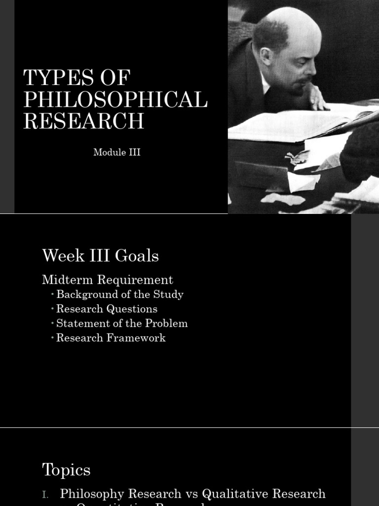 Module 3 Types of Philosophical Research | PDF