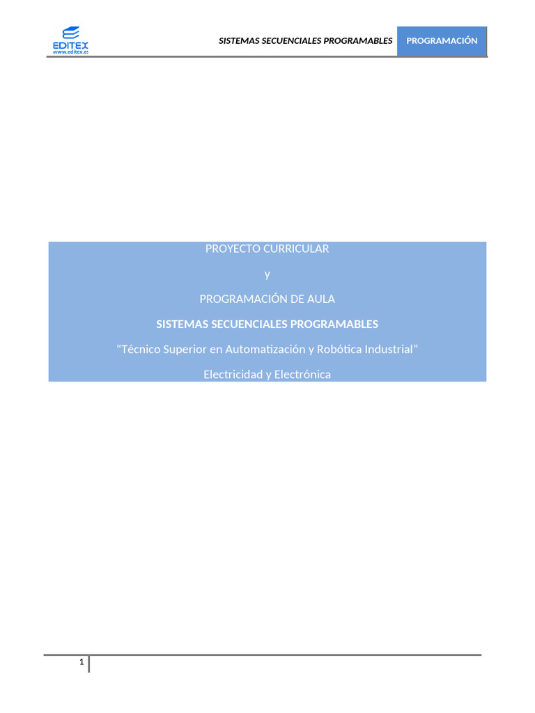 Programacion Sistemas Secuenciales Programables | PDF
