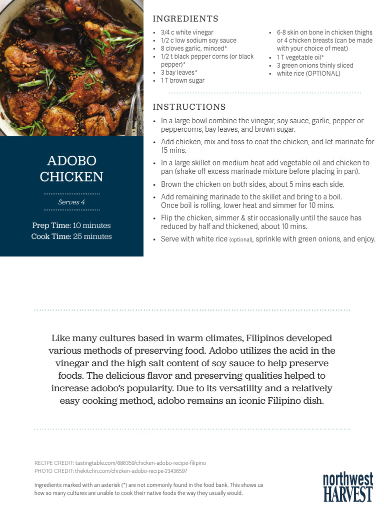 Step-by-Step Adobong Manok Recipe | PDF