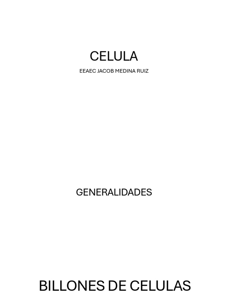 CELULA | PDF