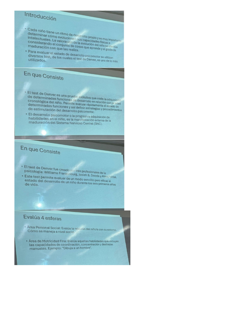 test de denver | PDF