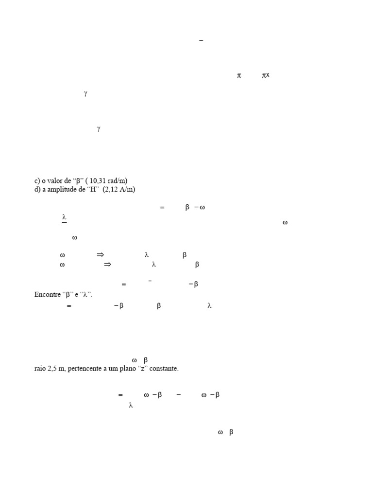 Exerc 1 Ondas Propag Vácuo Dieletr Perfeito 20 | PDF