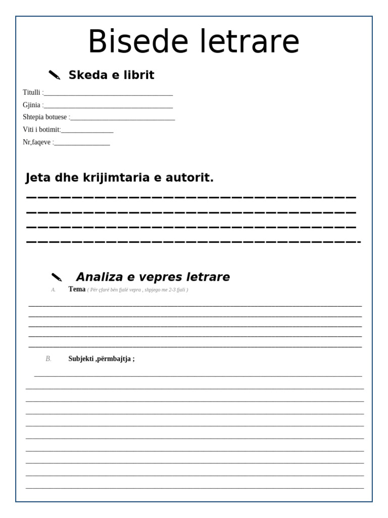 Bisede Letrare | PDF
