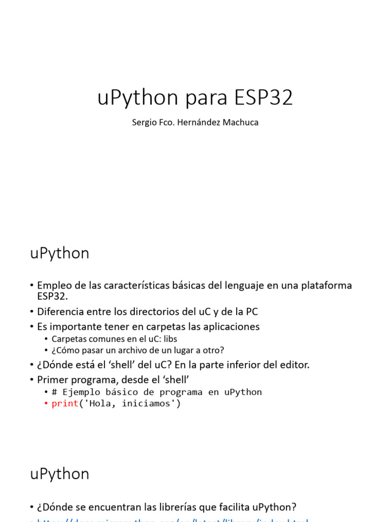 04.uPython+ESP32 | PDF