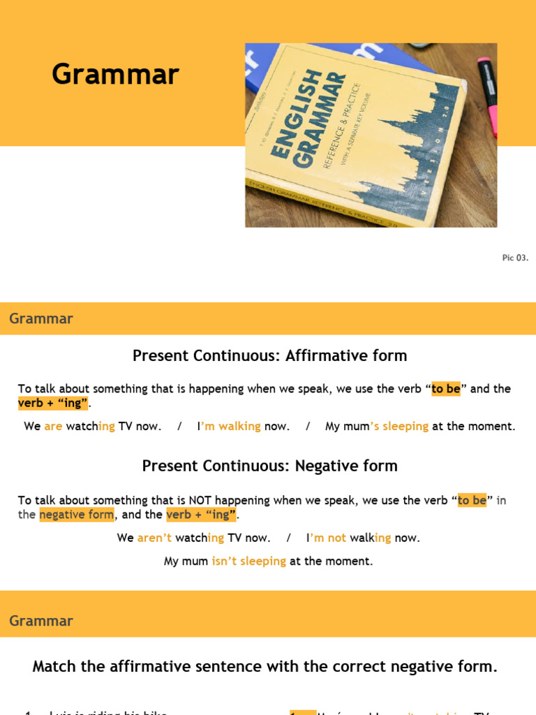 Present Continuous | PDF
