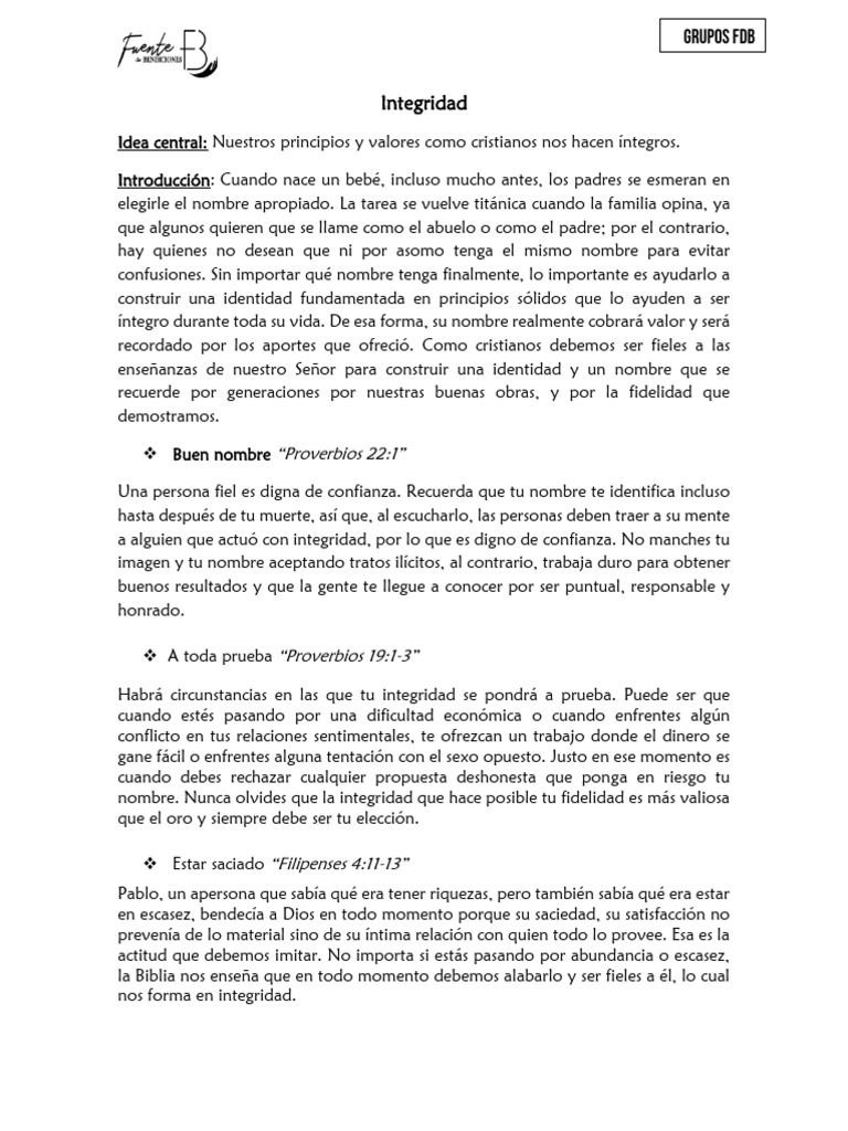 Clase 30 150924 Integridad | PDF