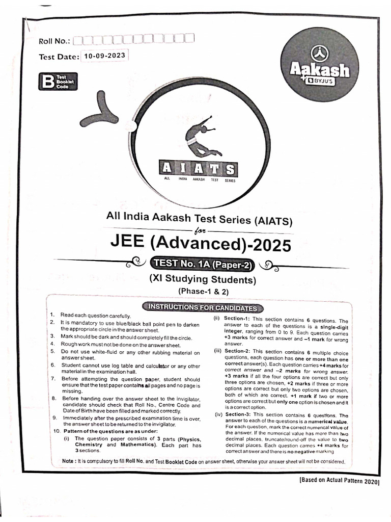 Aiats (Adv) (Paper (2) ) | PDF