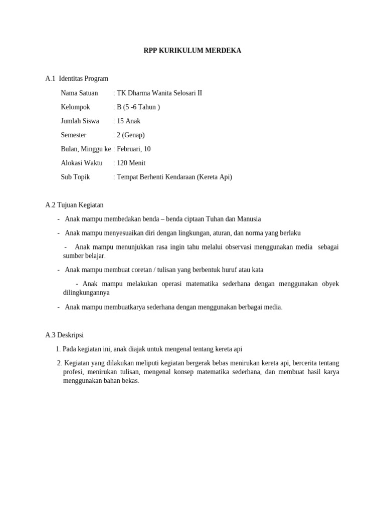RPP Kurikulum Merdeka | PDF