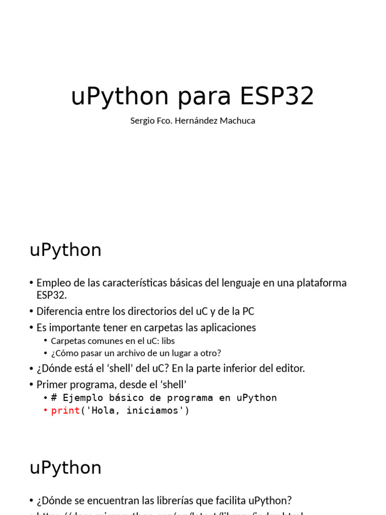 04 uPython+ESP32 | PDF
