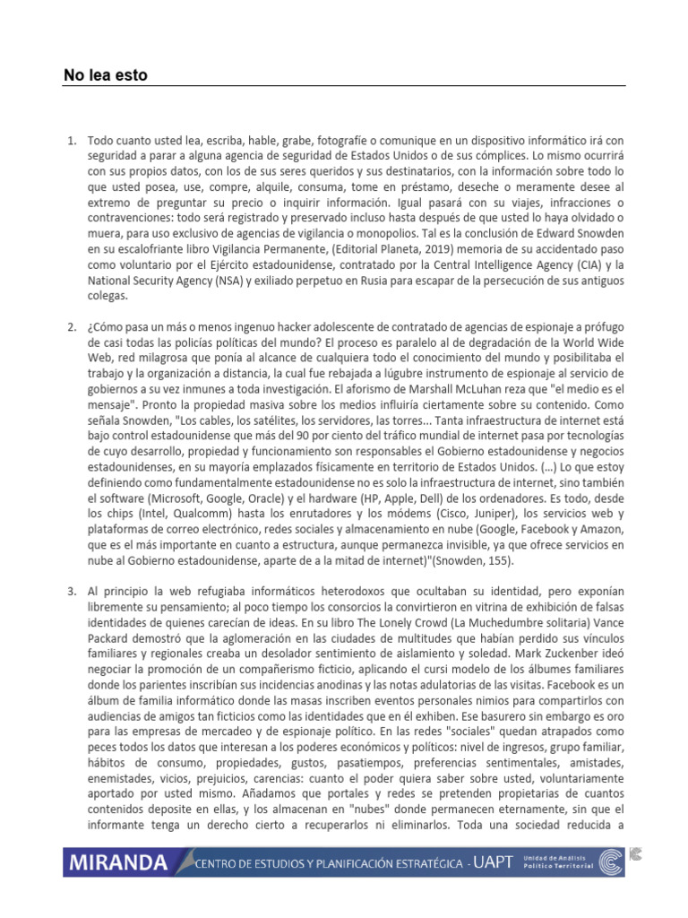 A - Uapt - No Lea Esto | PDF