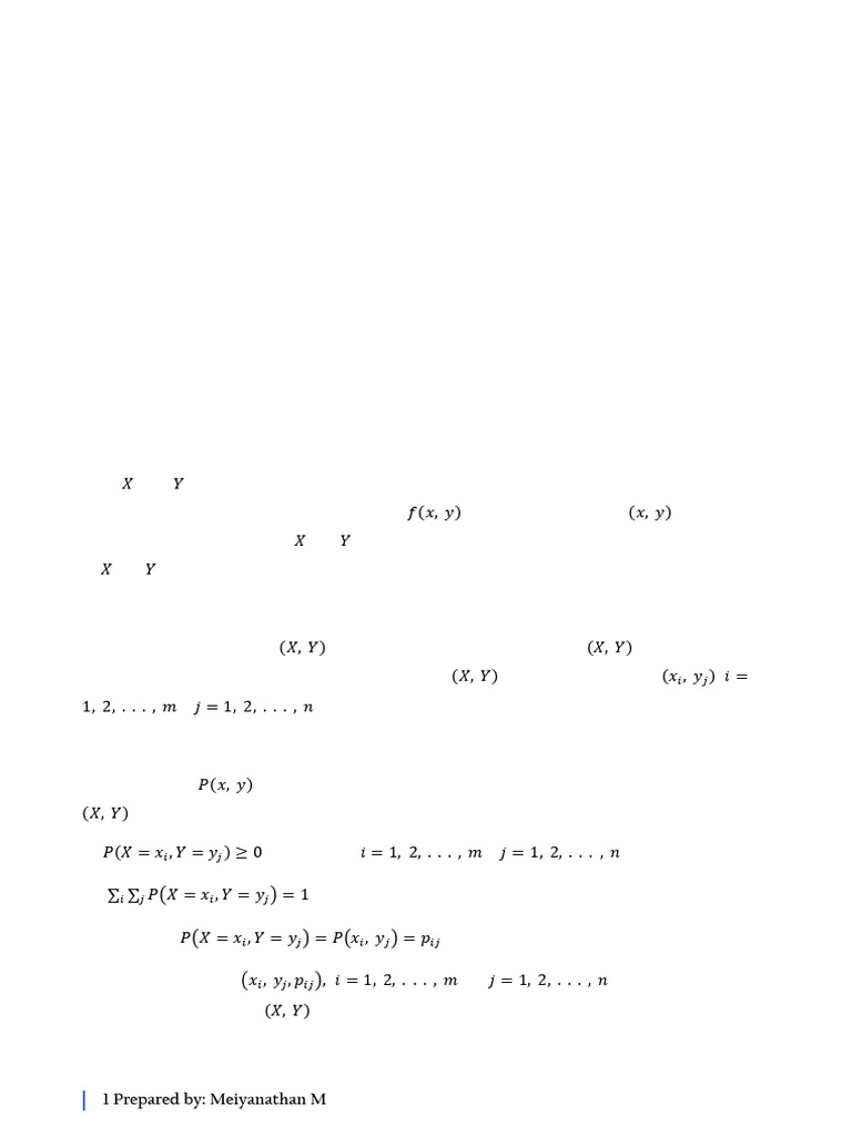 20BSMA402 - UNIT II - Two Dimensional Random Variables | PDF