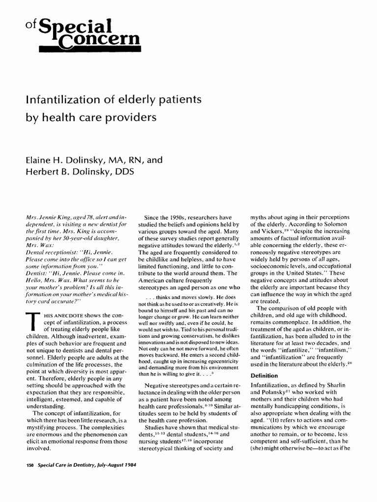 Infantilization | PDF