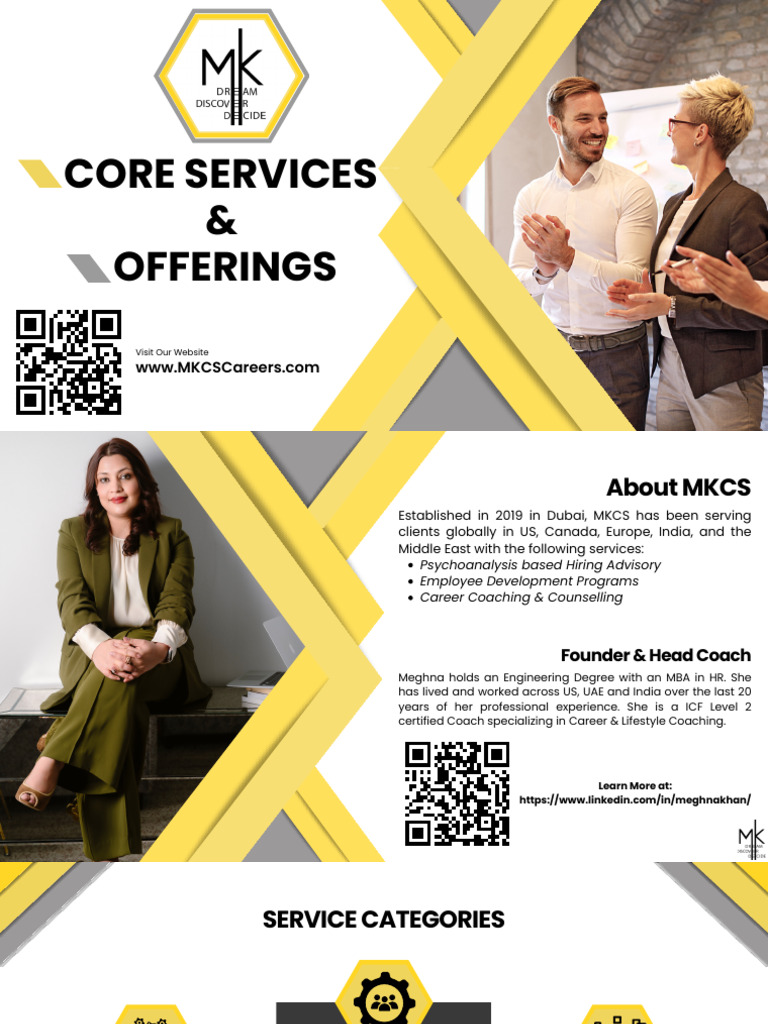 MKCS Services and Offerings - 2024 | PDF | Leadership | Self-Improvement