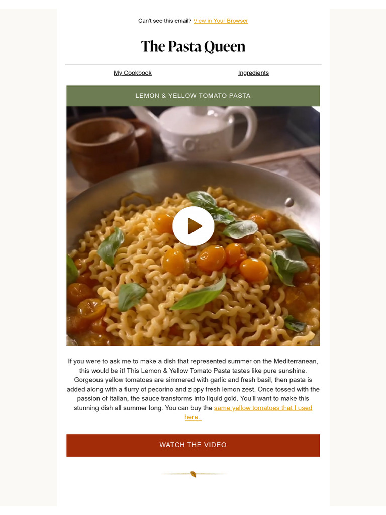 Lemon & Yellow Tomato Pasta-Pasta Queen | PDF