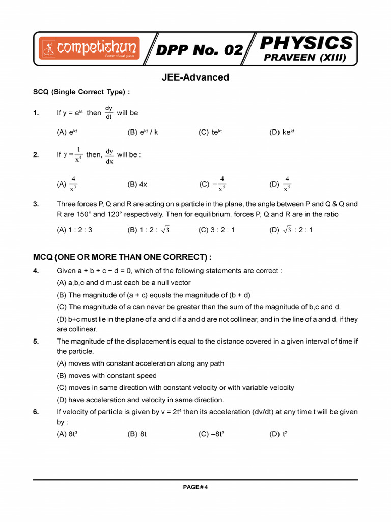2.. Student Copy. DPP-02 | PDF
