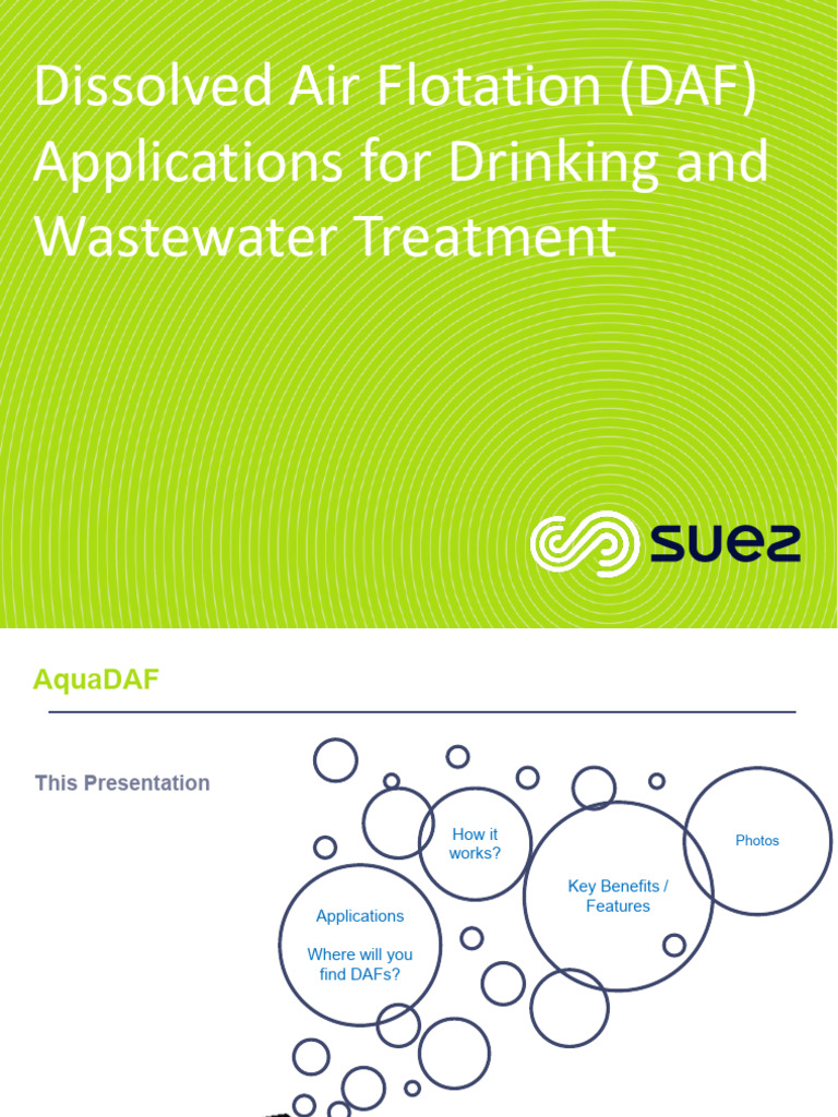 Dissolved Air Flotation DAF Applications For Drinking and Wastewater ...
