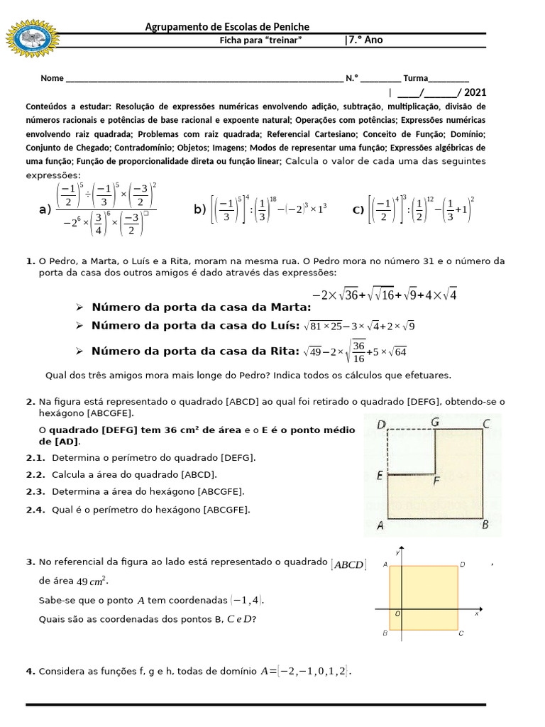 Ficha de trabalho (4) | PDF