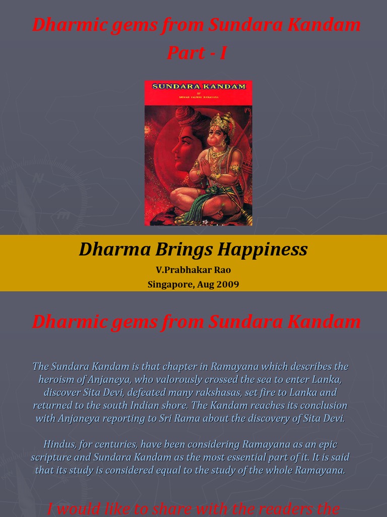 Sundara Kandam Part I | PDF | Sita | Rama
