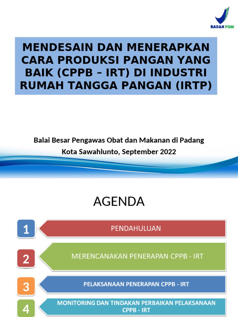 5.penerapan CPPB - IRT Ok | PDF