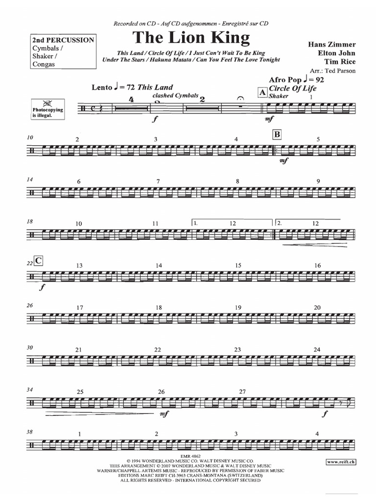 27 Percusión 2 El Rey Lon | PDF