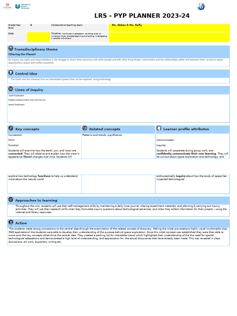 STP - Grade 6 2023-24 | PDF