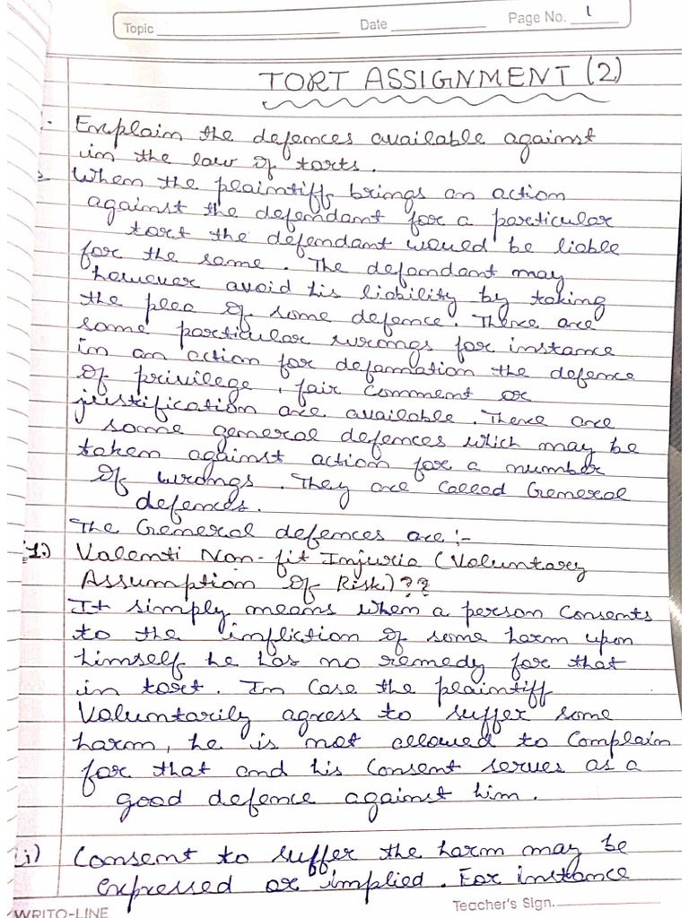 tort assignment 2 | PDF