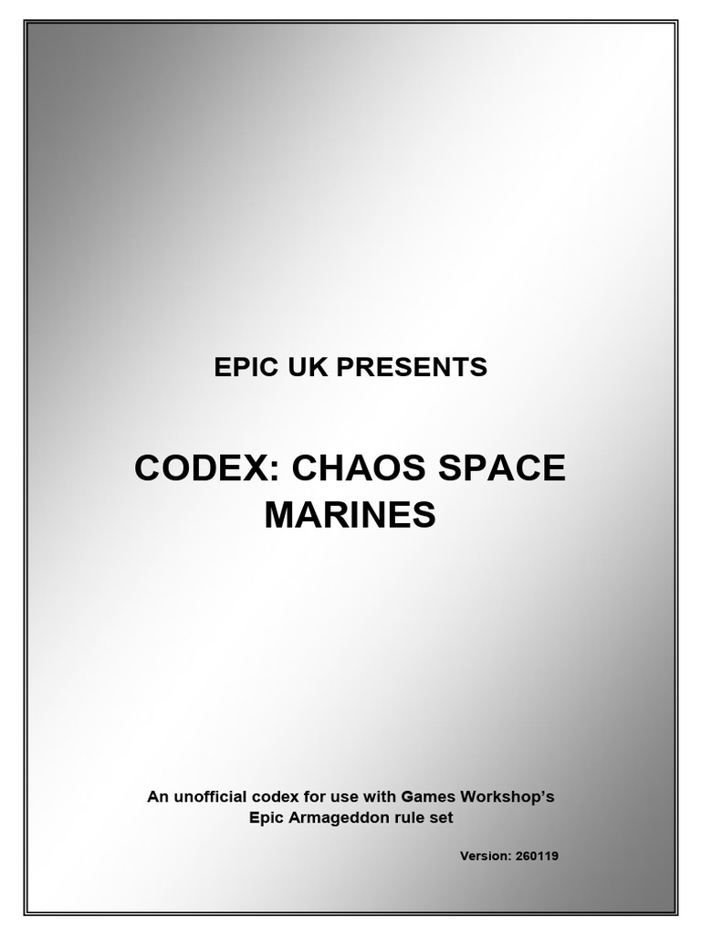 Codex Chaos Space Marines | PDF