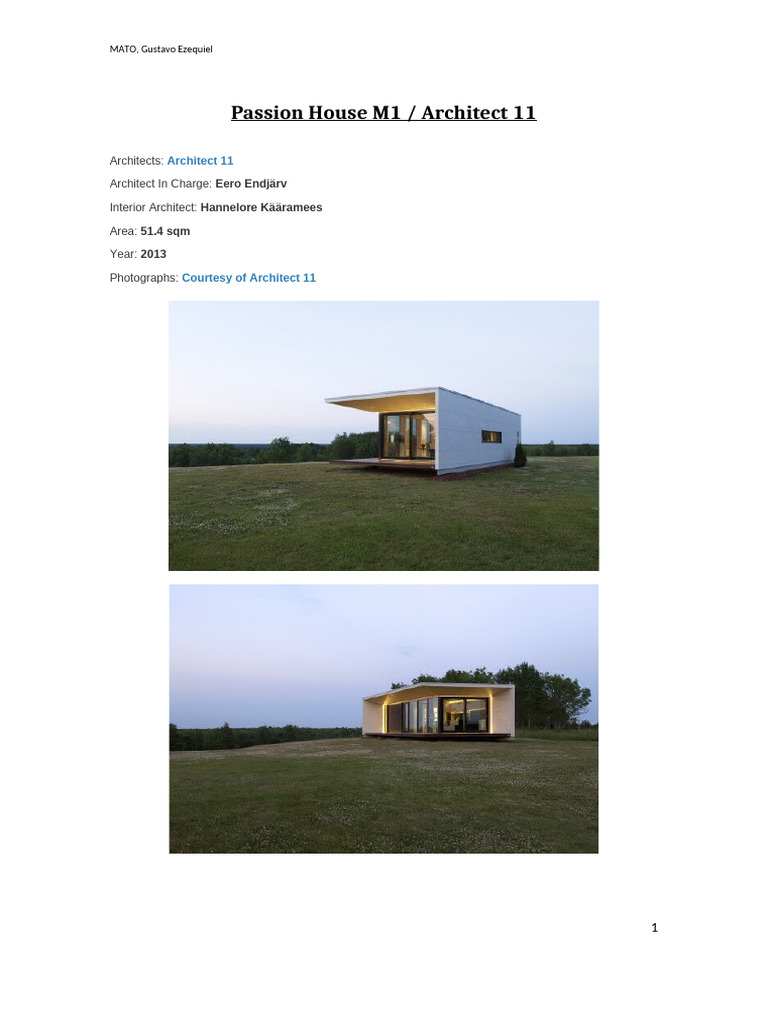 Passion House M1 | PDF