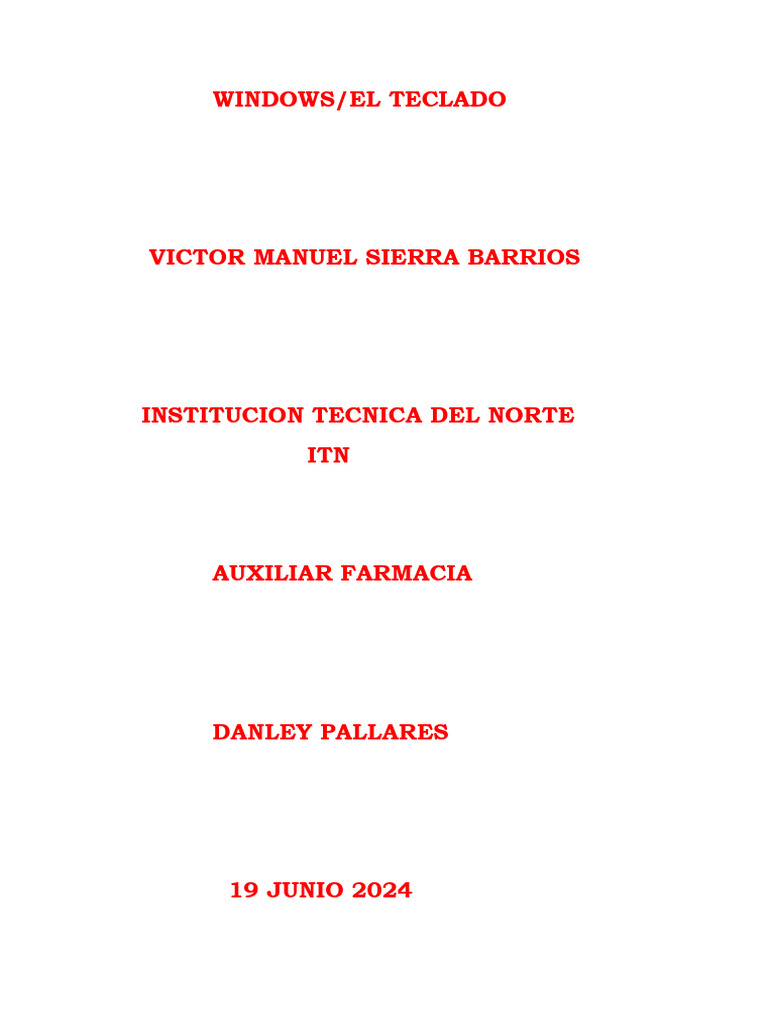 EL TECLADO Victor Sierra | PDF
