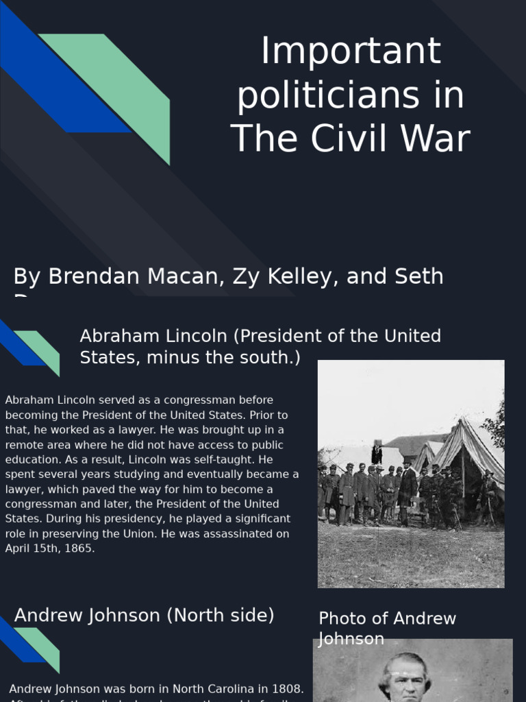 Civil War Politicians | PDF | Confederate States Of America | Social ...
